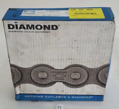 *NEW SEALED* Diamond X-5550-010 Riveted Conveyor Chain 50-2 Riv 10Ft ...