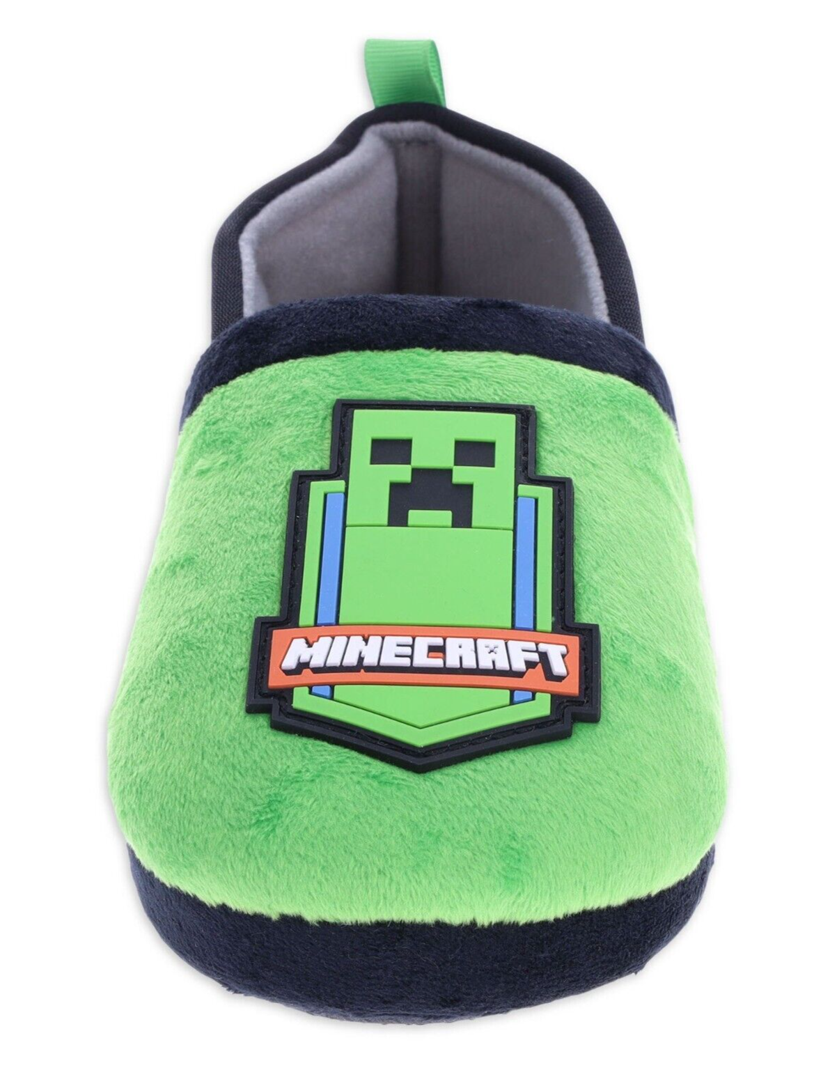Boys Minecraft Creeper License Slippers Easy On/Off Slip-On Style Size ...