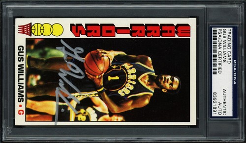 Gus Williams Autographed 1976-77 Topps Rookie Card Warriors PSA/DNA ...