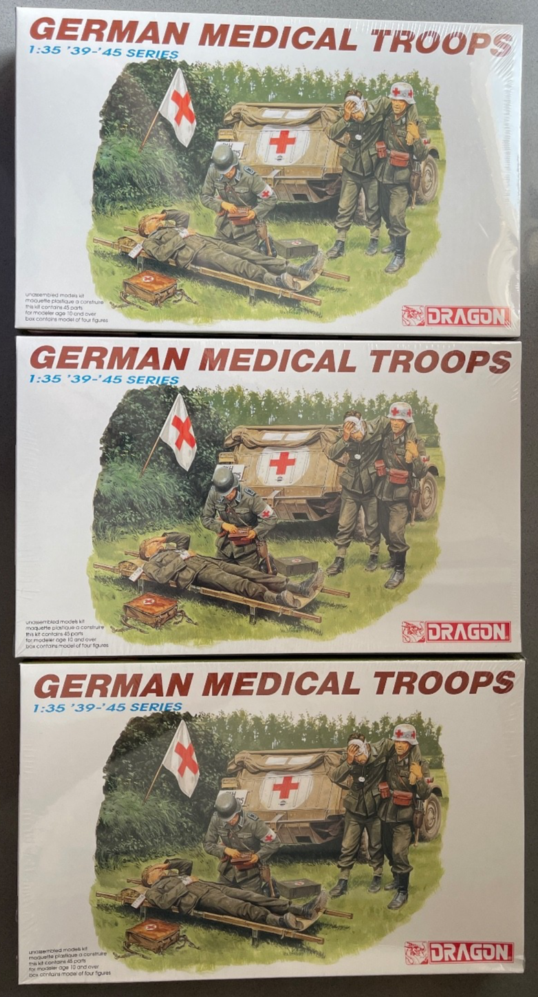 Dragon 6074 German Medical Troops 1:35 Scale Model Kit 1/35 Series Lot of 3 | eBay