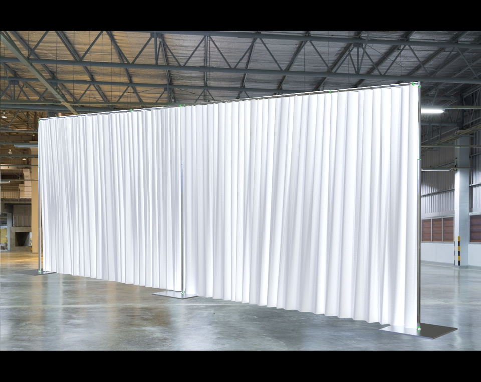 ADJUSTABLE QUICK BACKDROP KIT 10 FT TALL x 20FT WIDE PIPE WITH COLOUR ...