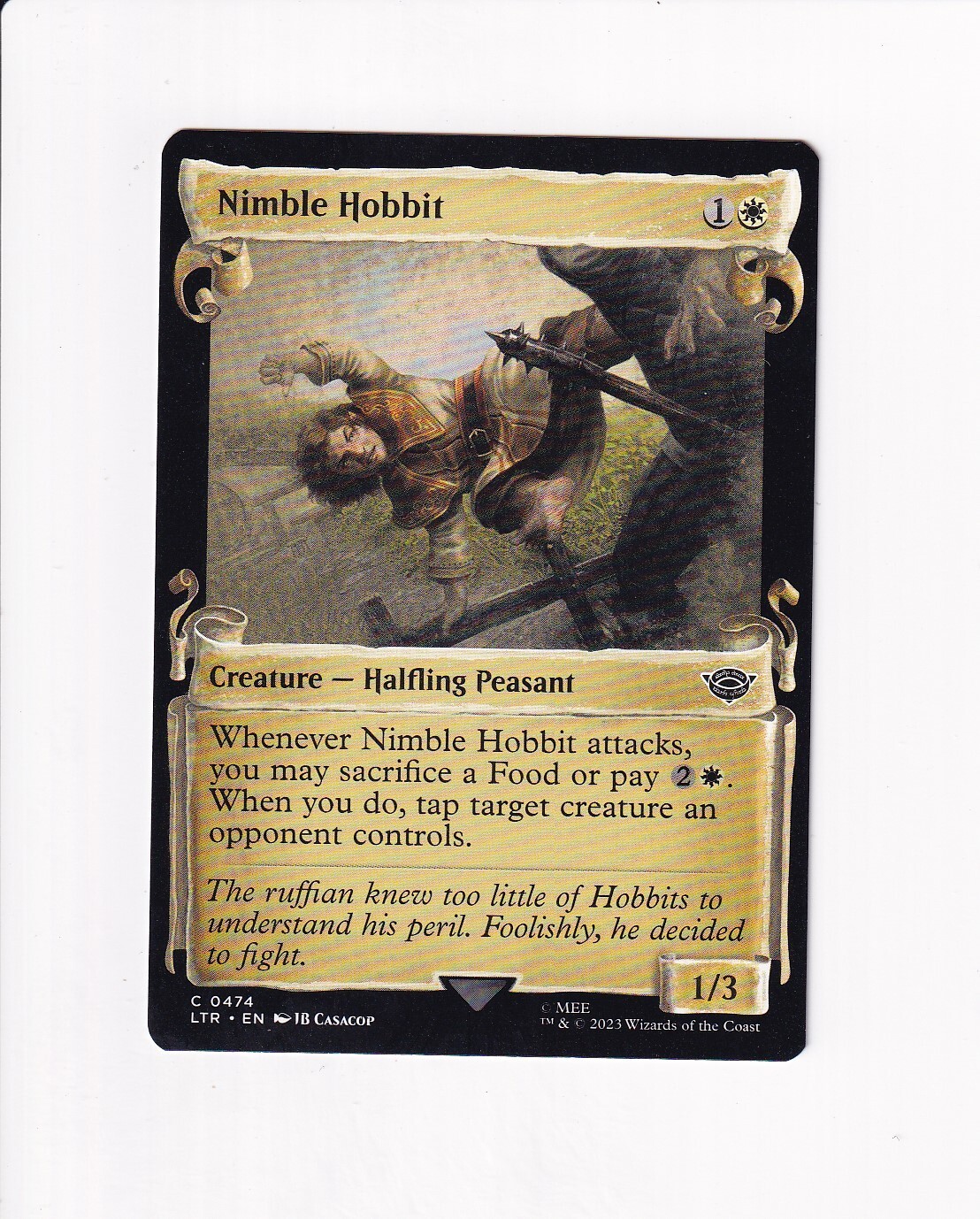 2023 MAGIC LOTR LORD OF THE RINGS SHOWCASE SCROLLS NIMBLE HOBBIT 474 | eBay