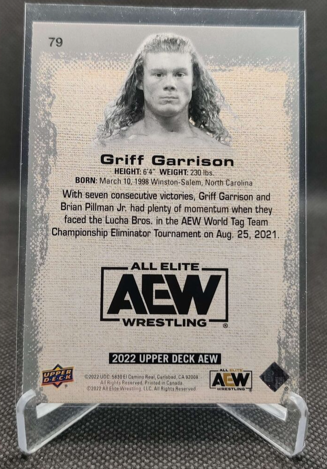 2022 Upper Deck AEW Gold #79 Griff Garrison wrestling card | eBay