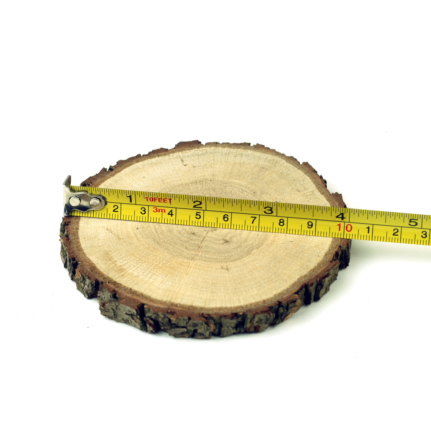 5 HAND MADE OAK WOODEN LOG PLATE DISCS WOOD SLAB HOME TABLE DECOR 100 ...