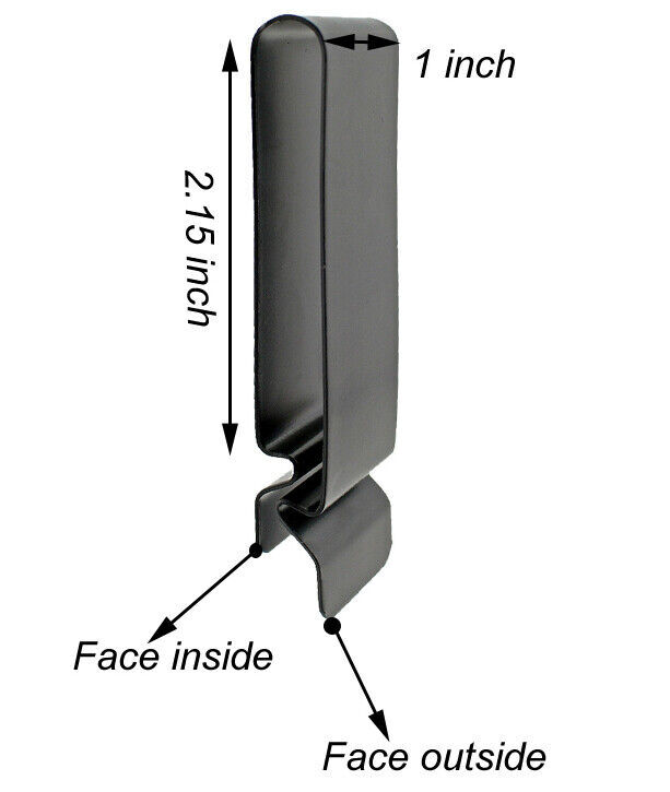 2x Upgrade Metal Clip for Gun Holster Sheath Belt Clip Clasp Spring ...