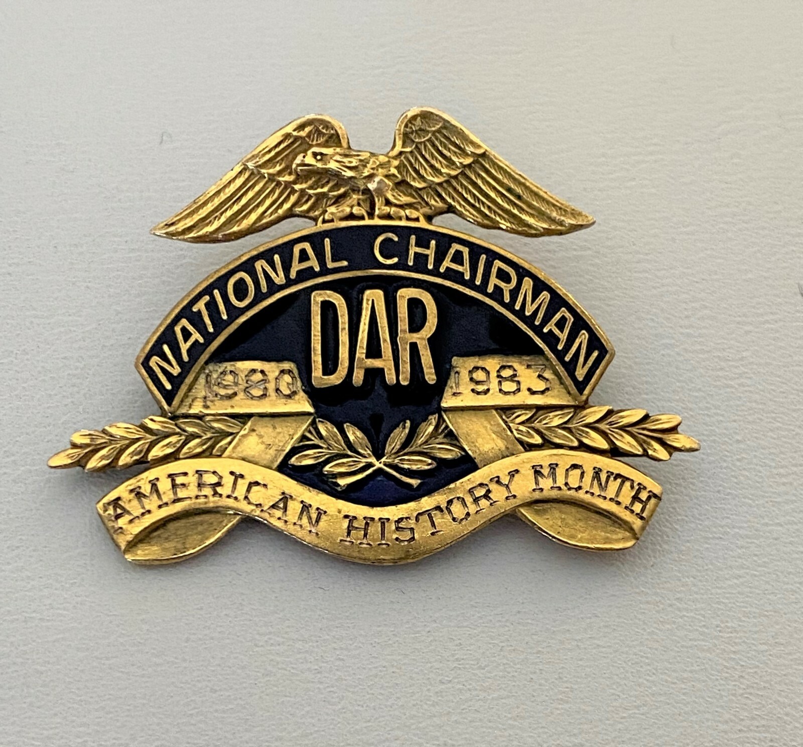 DAR Daughters of The American Revolution VTG GF National Chairman Pin ...