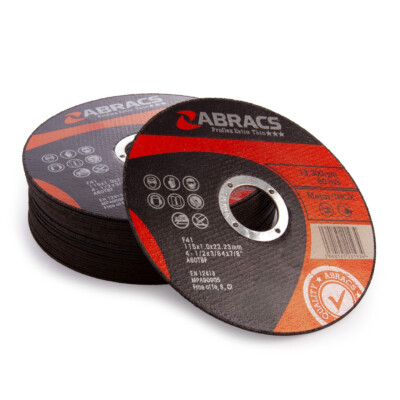 ABRACS PROFLEX EXTRA THIN 4.1/2" 115mm X 1mm CUTTING SLITTING METAL ...