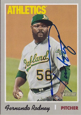 FERNANDO RODNEY SIGNED AUTO'D 2011 TOPPS HERITAGE CARD #311 NATIONALS ...