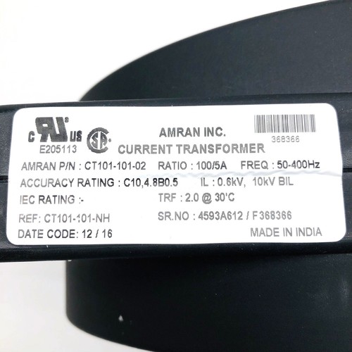 AMRAN-4593A612/F368366-CURRENT TRANSFORMER INSTRUMENTS CROMPTON CT101 ...