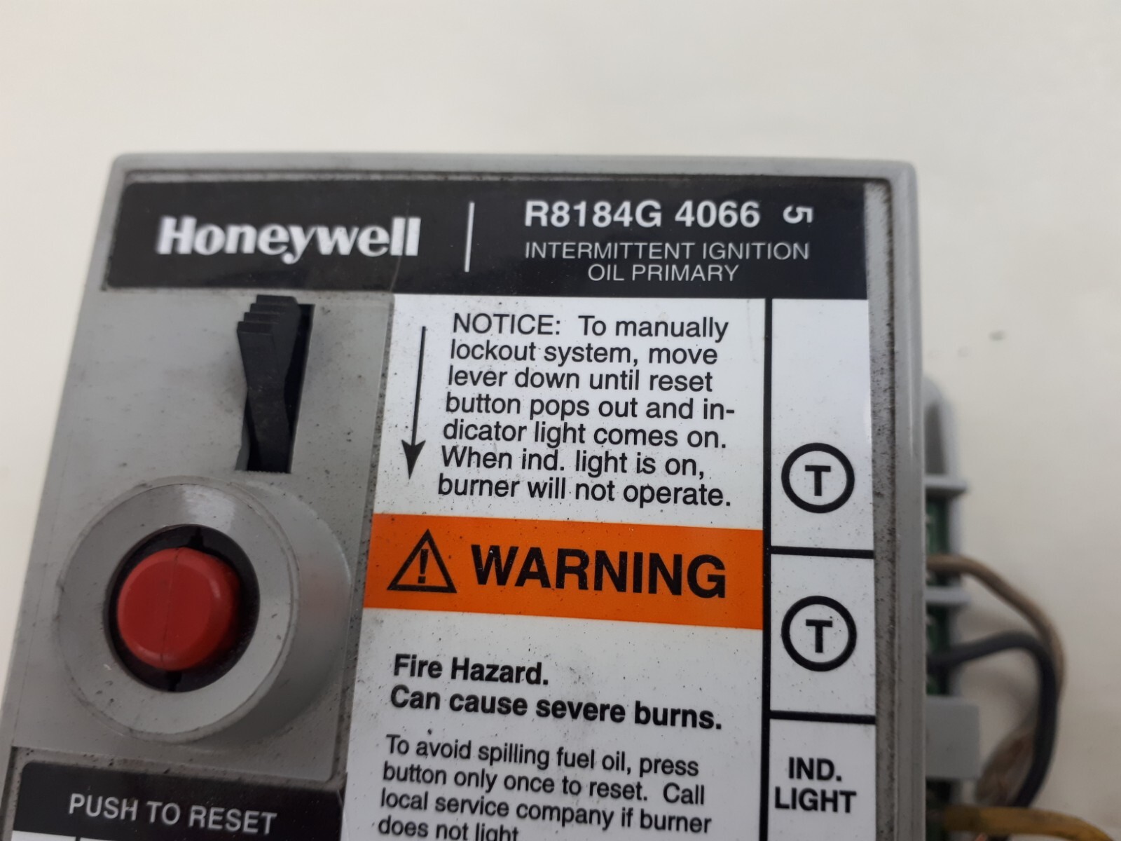 R8184G4066 Honeywell Oil Burner Control 120V 15sec R8184G 4066 | eBay