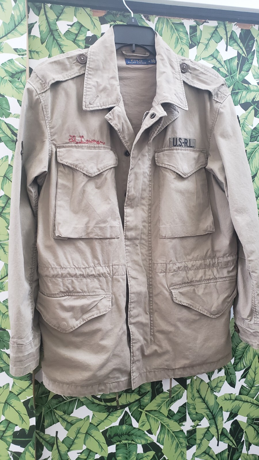 Pre-owned Rare Polo RRL VTG style Military jacket khaki TIGER Sz M | eBay