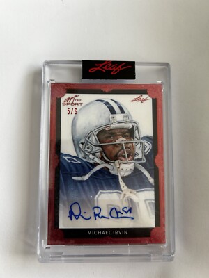 Michael Irvin Leaf Art Of Sport Autograph /6 | eBay