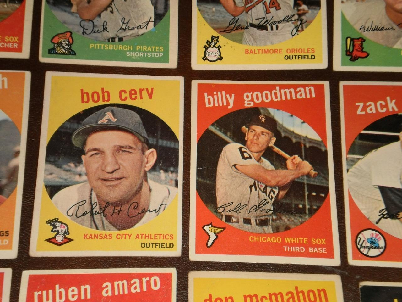 1959 Topps Vintage Baseball Card set Lot 194 Diff Ford Tigers & Red sox ...