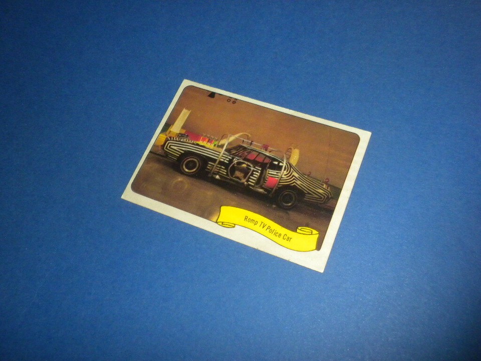 ROMP TV POLICE CAR Fleer sticker/card - GEORGE BARRIS KUSTOM CARS 1975 ...