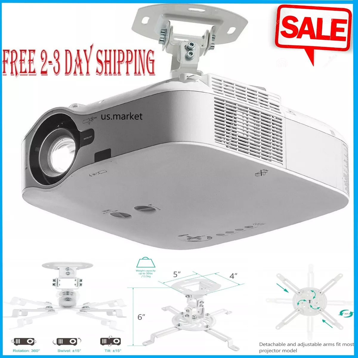 Mount Projector To Concrete Ceiling | Shelly Lighting