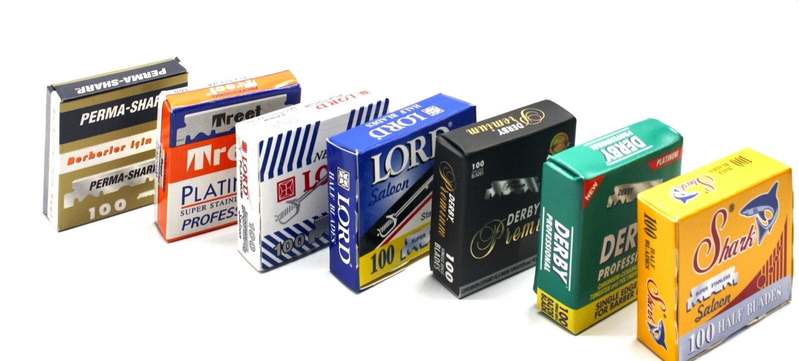 700count GILLETTE,LORD,DERBY,TREET,SHARK Single Edge Blades-7 different ...