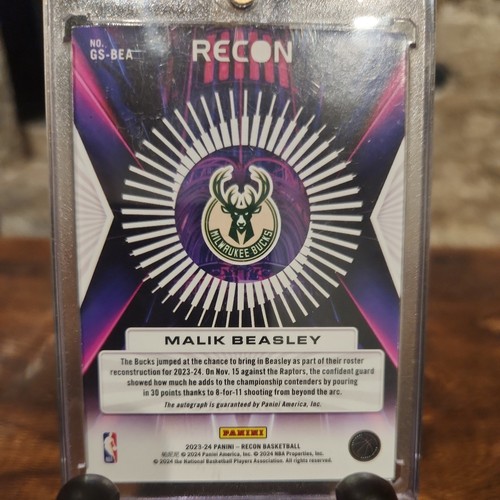 Malik Beasley Recon Glorified Signatures Auto #'d | eBay