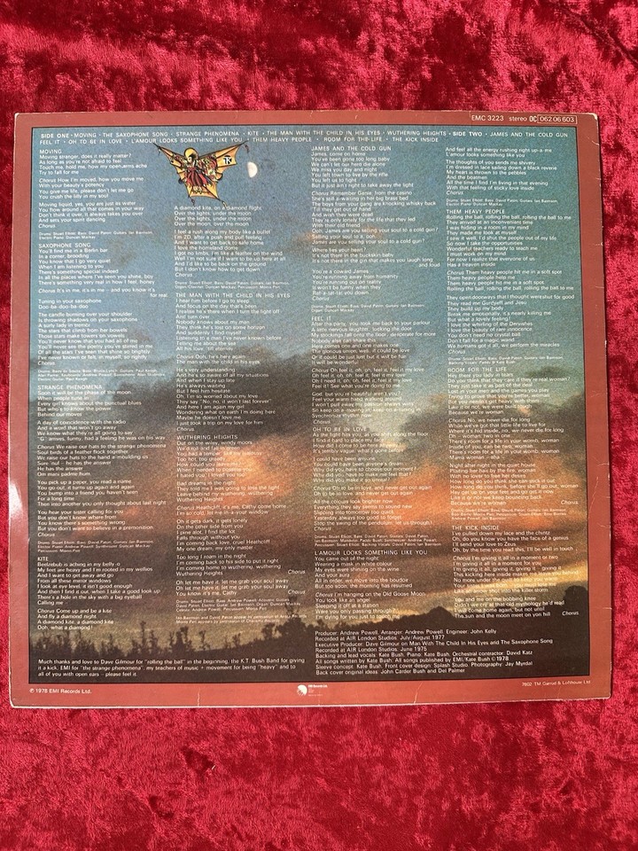 Kate Bush – The Kick Inside LP 1978 EMI EMC 3223 UK 1st Press Red Label ...