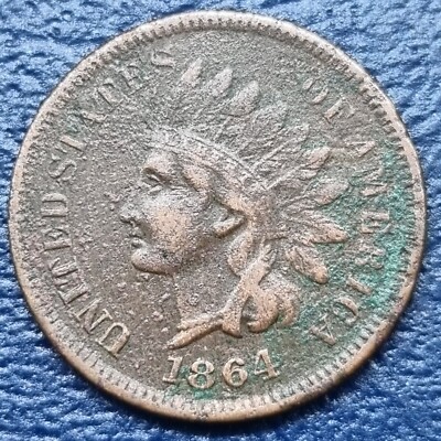 1864 with L Indian Head Cent 1c Better Grade VF Details #71627 | eBay