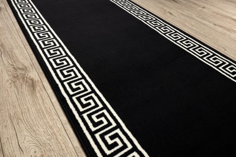 Modern Hall Carpet Runner BCF "BASE" Greek black 60-120cm Stairs extra ...