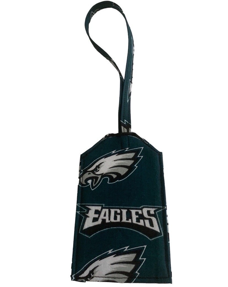 Philadelphia Eagles LUGGAGE TAG HAND MADE COTTON PRINT TRAVEL GIFT ...