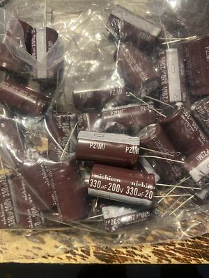 5PCS Nichicon PZ 330uf200v Electrolytic capacitor 200v 330uf 18x35mm ...