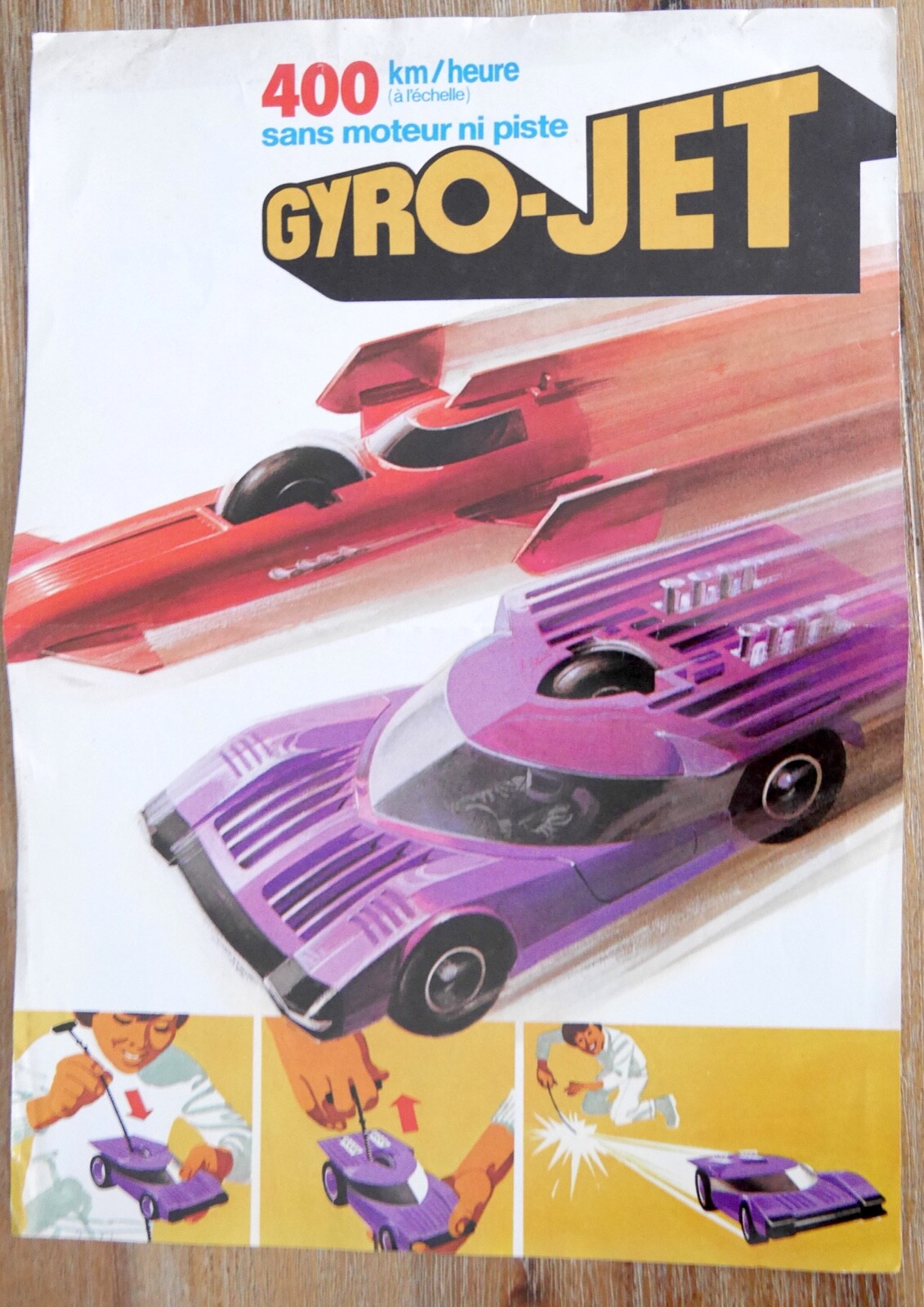 MECCANO GYRO JET FEUILLET PUBLICITAIRE SERIE CASCADEURS / STOCK CARS ...