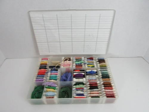 Darice Floss Organizer with 112 Embroidery Cross Stitch Floss Multi ...