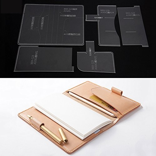 Diary Book Case Acrylic Template Pocketbook Leather Pattern for DIY ...