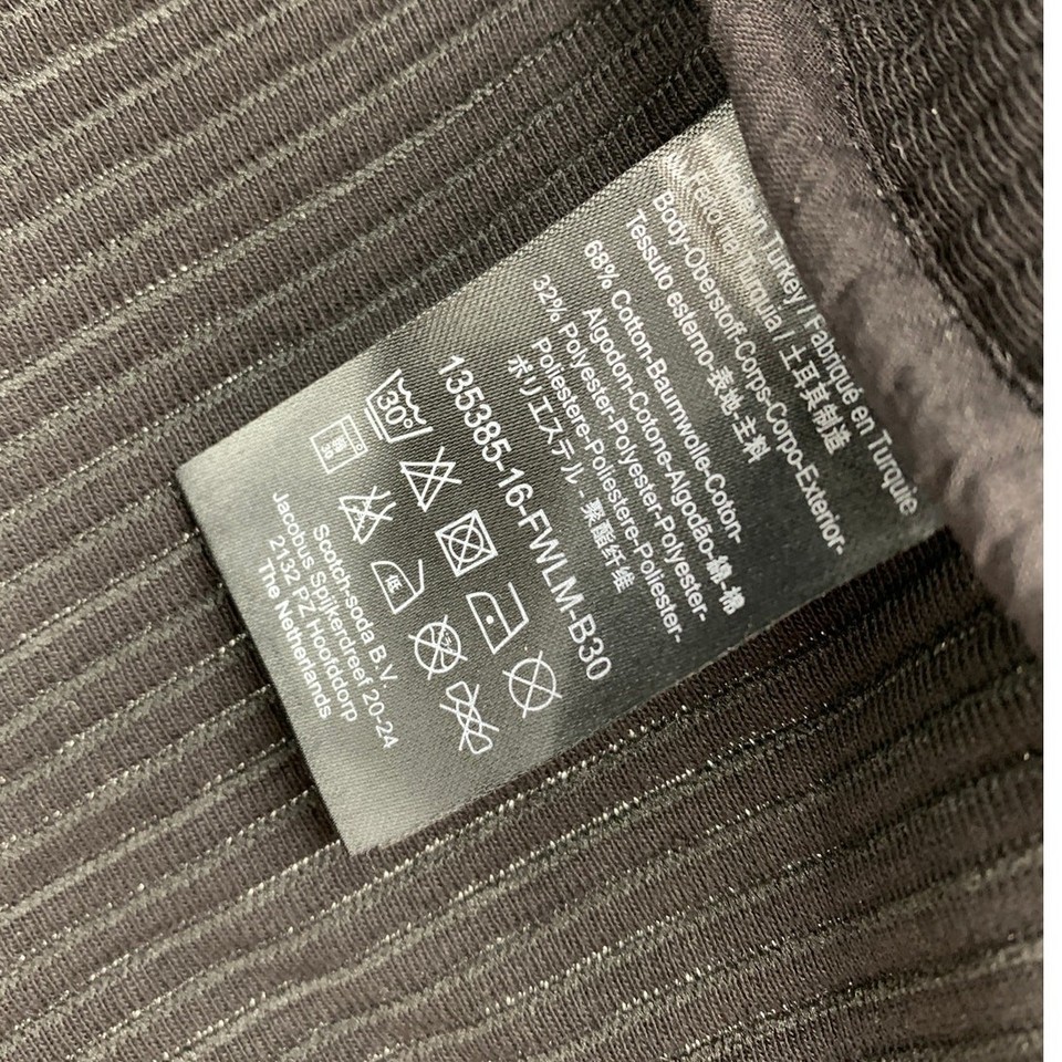 Scotch & Soda Open Front Cardigan Jacket Womens Sz P/XS Black Ribbed ...