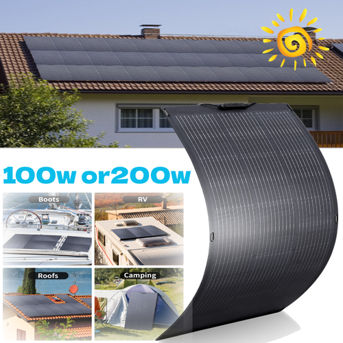 ALLPOWERS 100W / 200W Flexible Mono Solar Panel High Efficiency Off ...