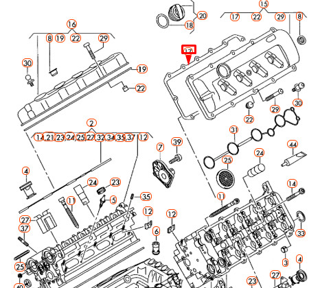 NEW AUDI A6 C6 AVANT CYLINDER LEFT HEAD VALVE GASKET 079103483T OEM NO ...