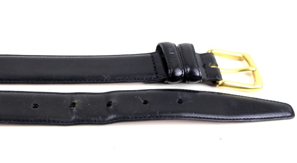 Haggar BLACK GENUINE LEATHER 1 1/8"Wd CASUAL DRESS MEN'S BELT Sz 36/90 ...