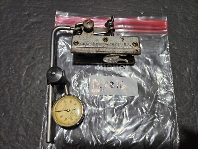 LS STARRETT #196 UNIVERSAL DIAL INDICATOR BACK PLUNGER W/MAG HOLDER ...