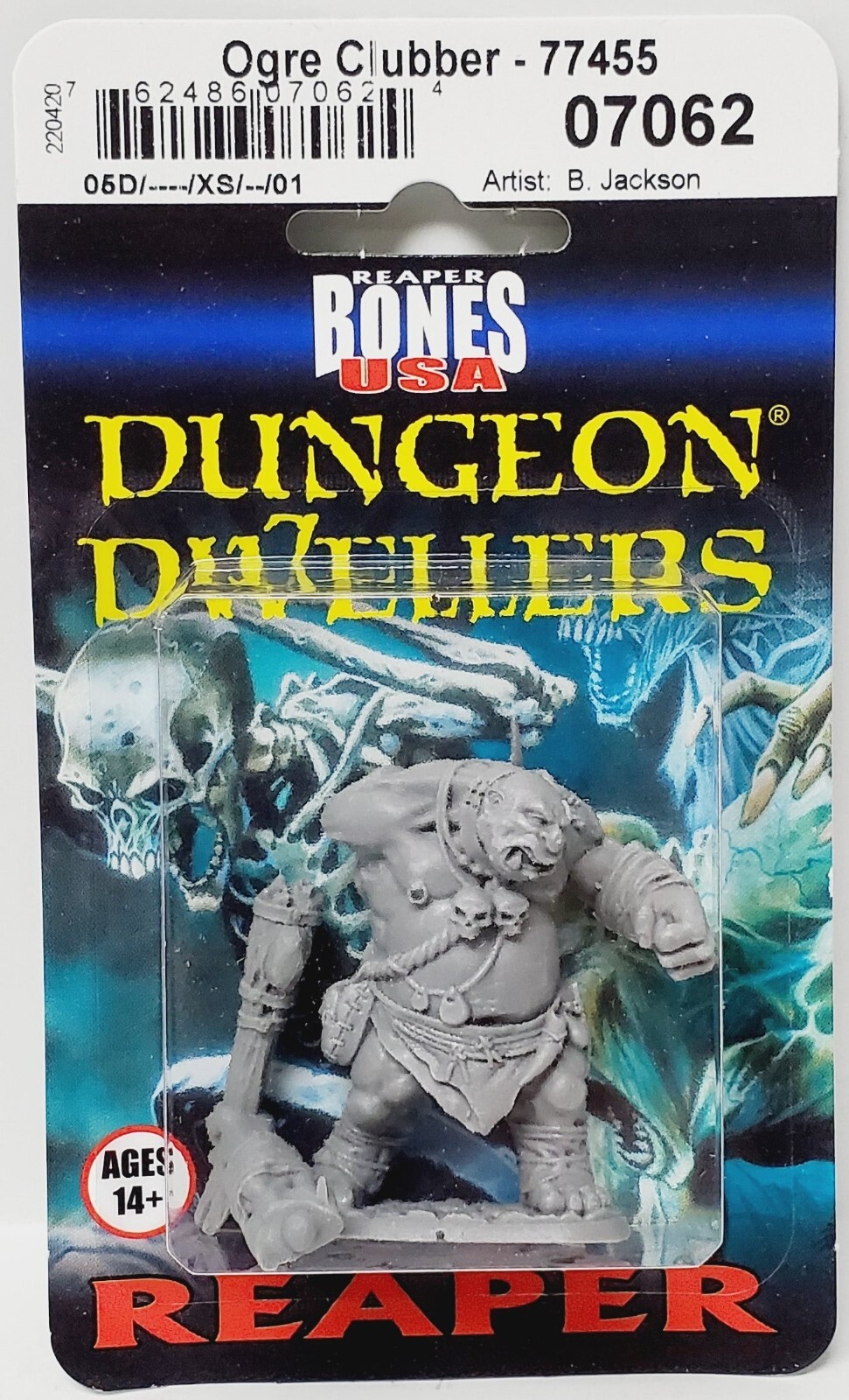 OGRE CLUBBER Reaper Miniatures Bones USA Dungeon Dwellers REM07062 D&D ...