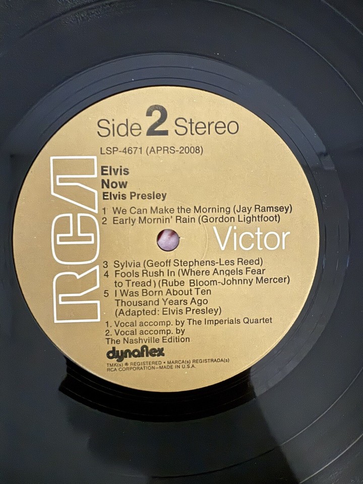 Elvis Presley Elvis Now 1976 Tan Label Reissue RCA LSP4671 Sounds Great ...