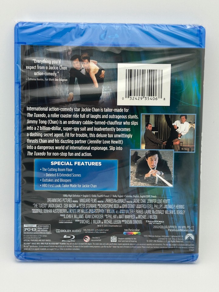The Tuxedo (2002) Blu-ray Jackie Chan Jennifer Love Hewitt Sci-Fi Action Comedy 32429354068| eBay