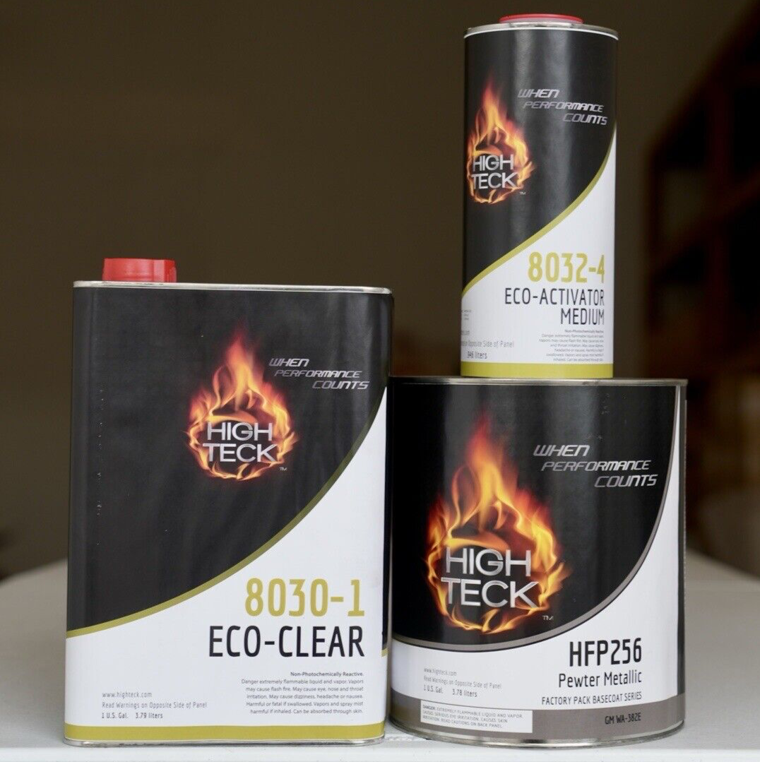High Teck 8030 Pewter Metallic Basecoat Paint & Clearcoat Gallon Kit!GM ...