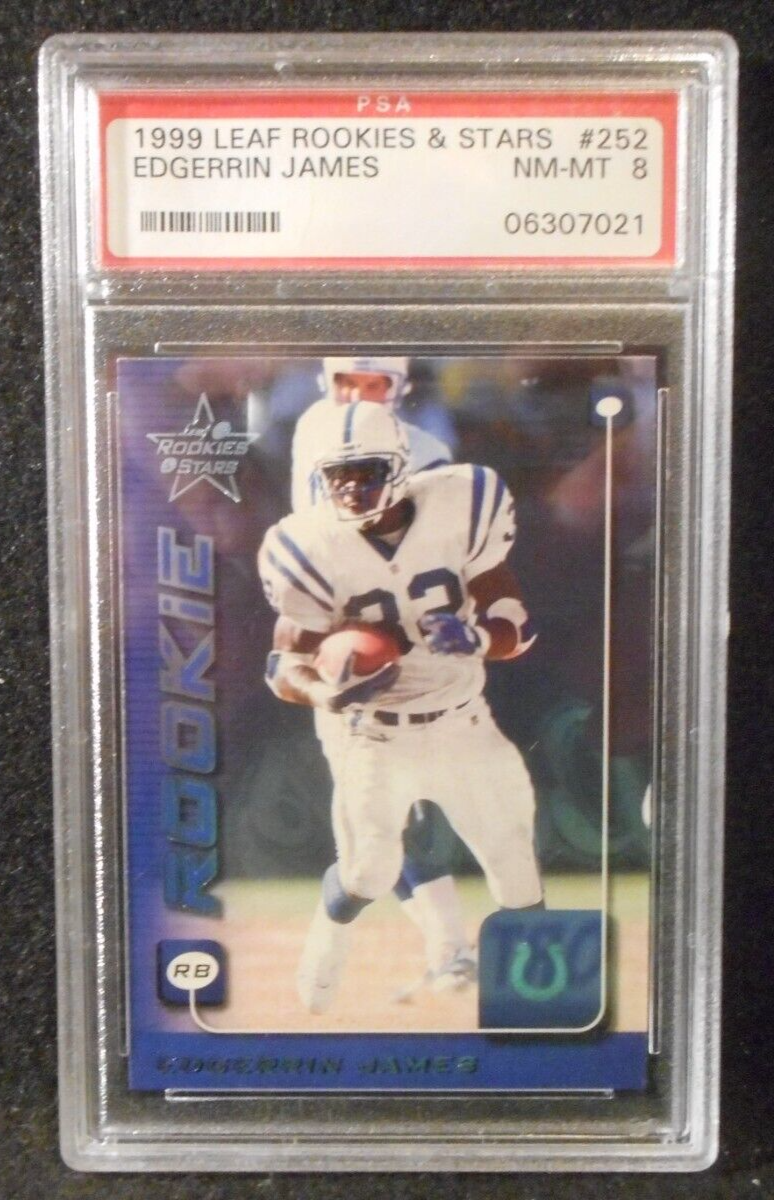 1999 Edgerrin James Leaf Rookies & Stars RC #252....PSA 8 ...