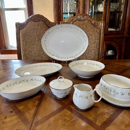 Vintage Mid Century Noritake Ivory Cornelia Japan Floral China Service ...