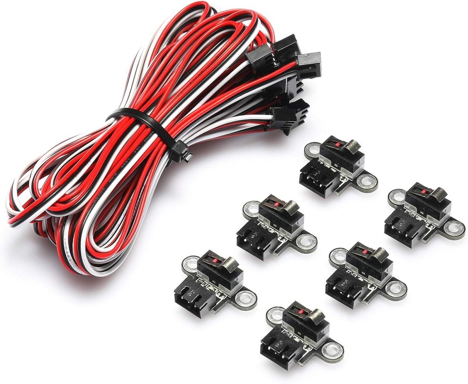 6PCS Momentary Action Micro Limit Switches with 1M Cables for CNC ...