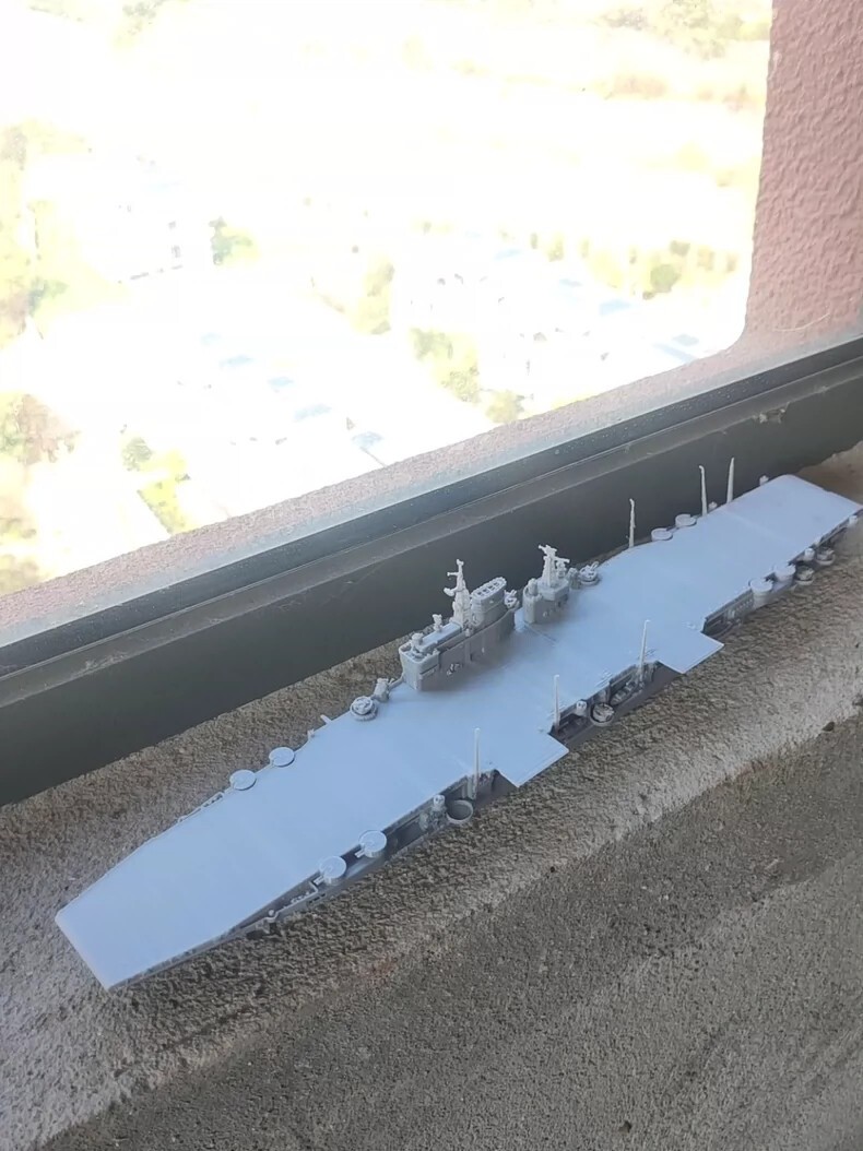 3D Printed 1/700 British Aircraft Carrier HMS Malta Unpainted Model Kit ...