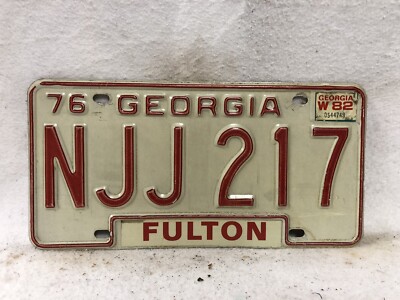 Vintage 1976 Georgia License Plate ~ Fulton County | eBay