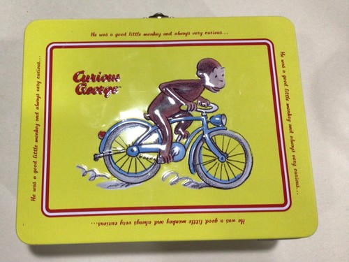Curious George Lunch Box Keepsake Red Handle New! 8x6x3.5 inches | eBay