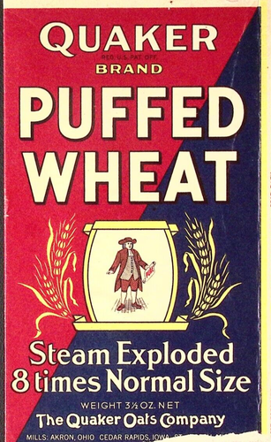 1920 Quaker Puffed Wheat Cereal Box American Frontiers Cut Outs Inuit ...