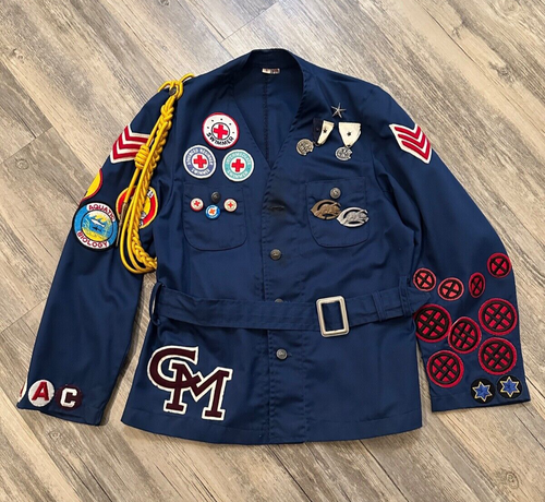 Vtg Culver Military Academy Uniform Jacket Pins Patches Medals Belted ...