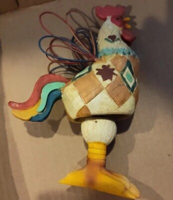 Bobblehead Farmhouse Chicken Brown Tan Folk Art | eBay