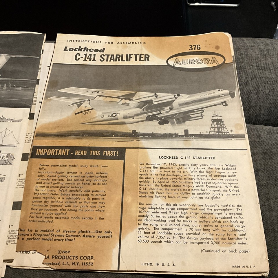Vintage 1960’s Model Kit Instruction Lot Of 20-Planes,Tanks,Rockets ...