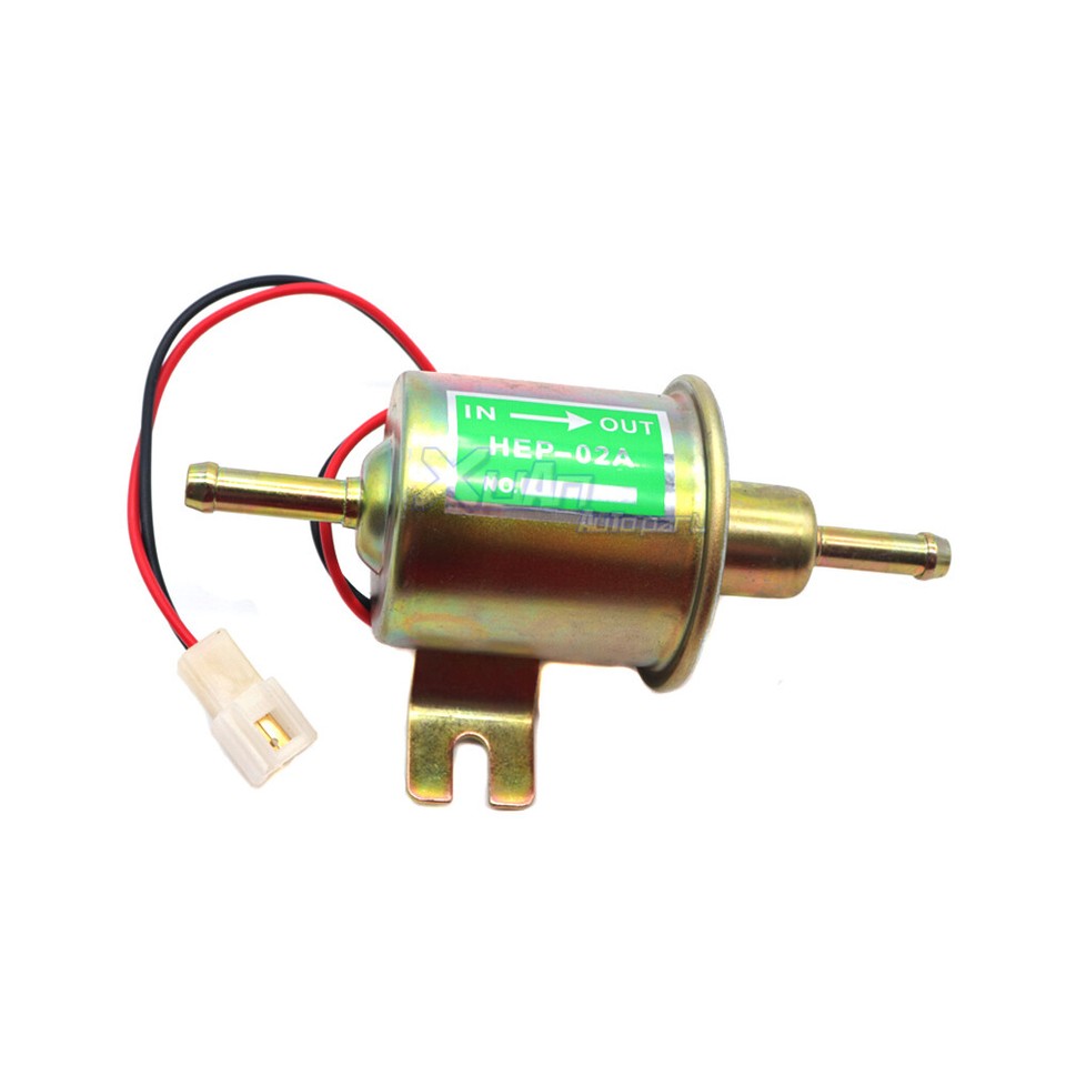 HEP-02A Inline Fuel Pump Electric Transfer Low Pressure Gas Diesel Fuel ...