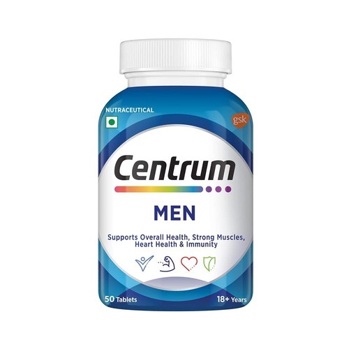 Centrum Men 50 Tablets 21 nutrients for Overall Health Strong Muscles ...